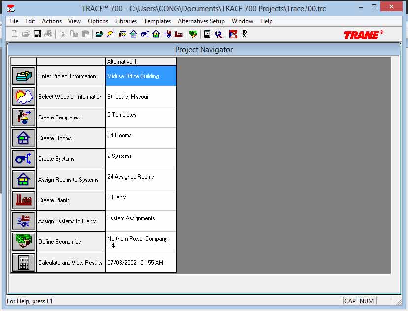PHẦN MỀM TÍNH TẢI LẠNH TRACE700 - Thời Đai Mới